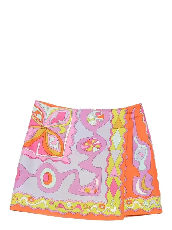 Emilio Pucci Iride Print Silk Mini Skirt - Pink