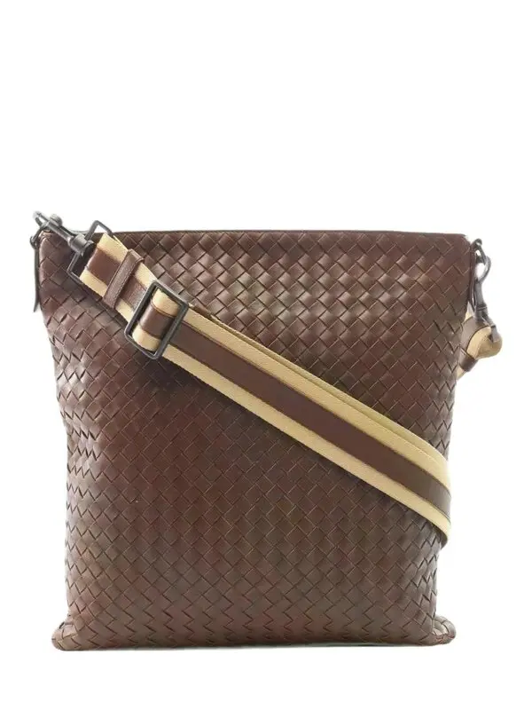 Bottega Veneta 2000s Intrecciato Shoulder Bag - Brown