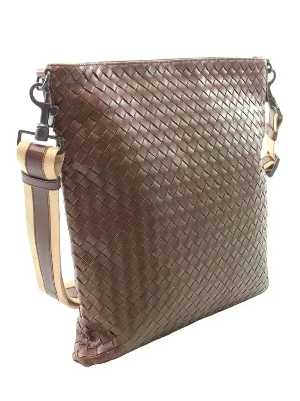Bottega Veneta 2000s Intrecciato Shoulder Bag - Brown