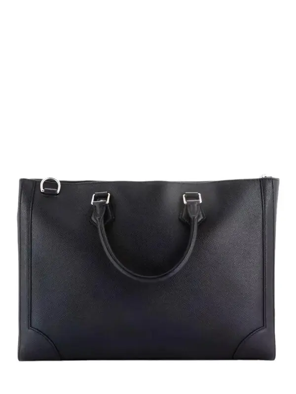 LOUIS VUITTON Slim Briefcase Taiga Leather Business Bag - Black