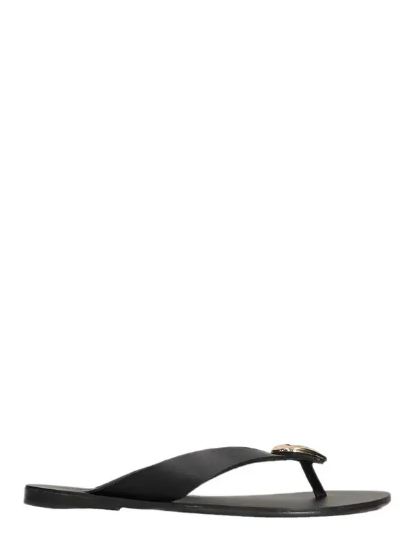 NICOLAS LAINAS Embellished Leather Sandals - Black