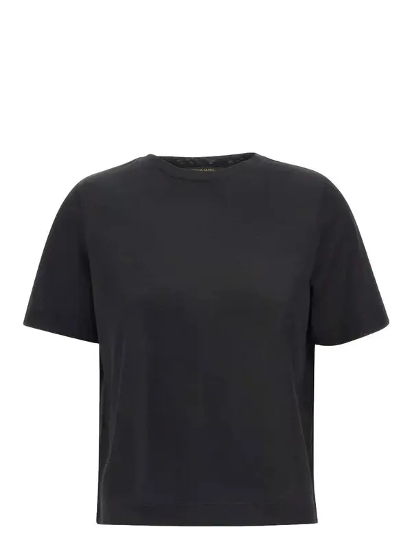 GRAN SASSO Crew-neck Short-sleeve T-shirt - Black