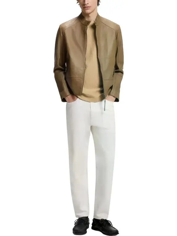 Hugo Crinkled-effect T-shirt - Neutrals