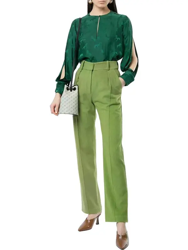 Stella McCartney Horse Jacquard Blouse - Green