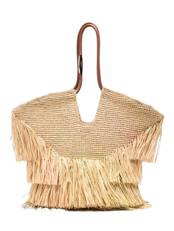 Zimmermann Medium Goldentime Fringe Tote Bag - Neutrals