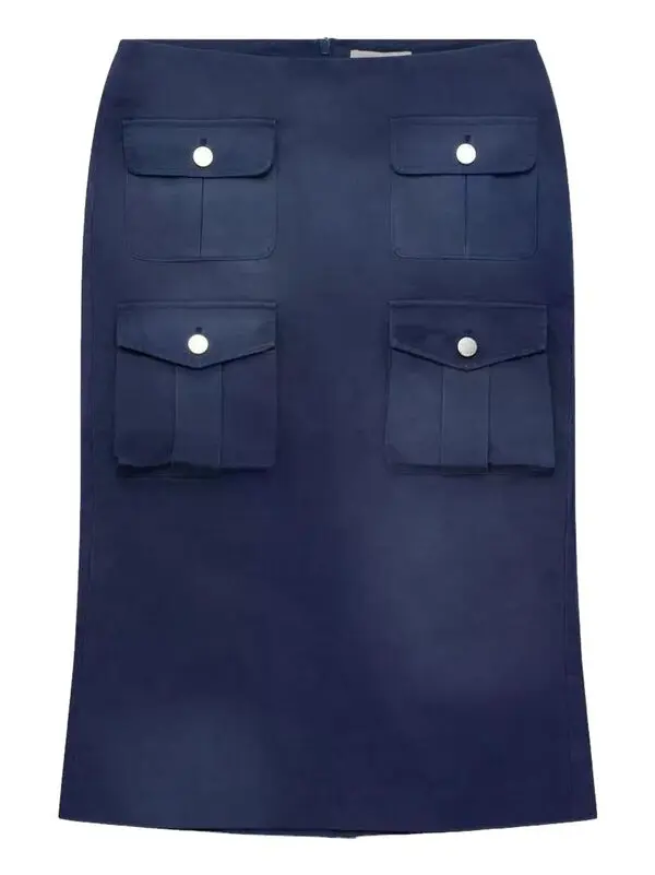 SHUSHU/TONG Midi Cargo Skirt - Blue