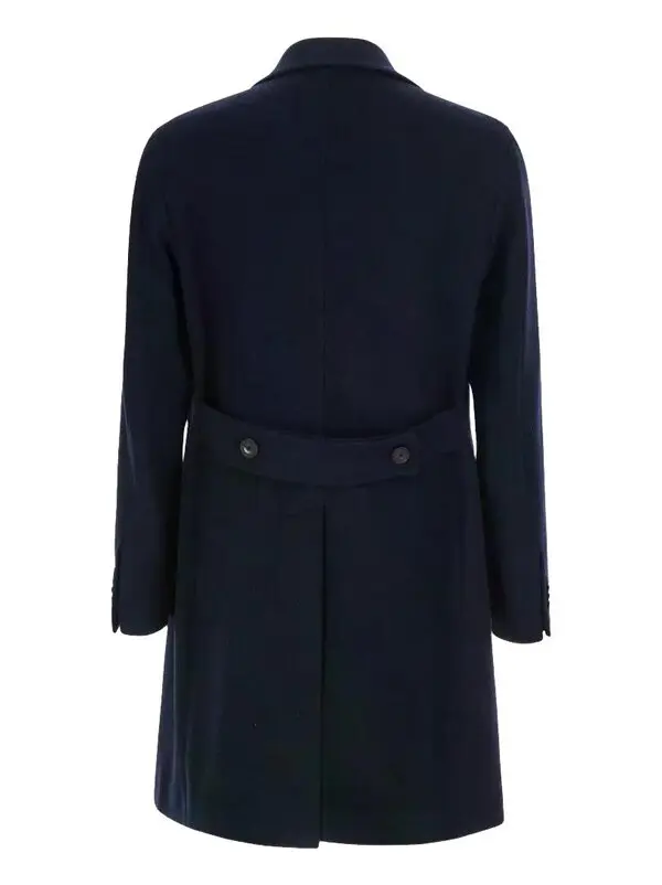 Tagliatore Double-breasted Twill-weave Coat - Blue