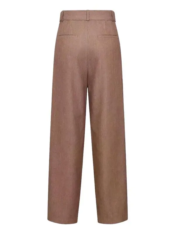 BATAKOVIC Portofino Belted Pleated Trousers - Brown