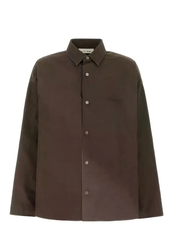 Fear Of God Logo-embroidered Overshirt - Brown