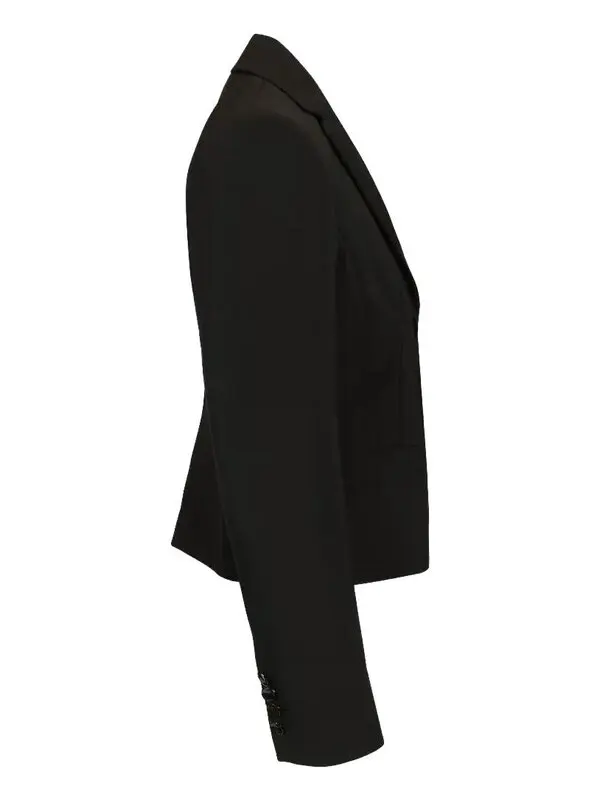 Max Mara Cady Fitted Jacket With Notch Lapels - Black