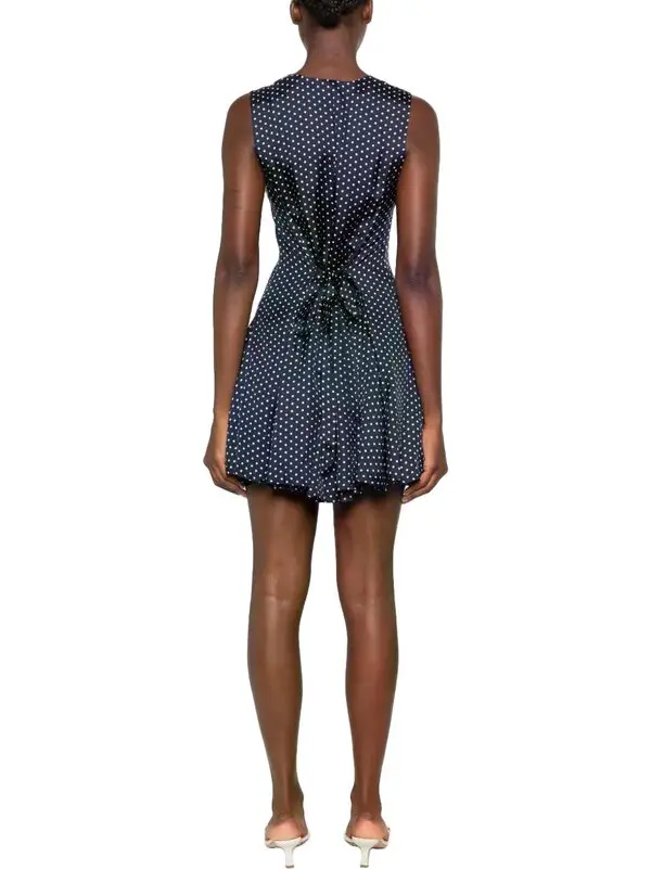 DÔEN Aubrey Polka-dot Mini Dress - Blue