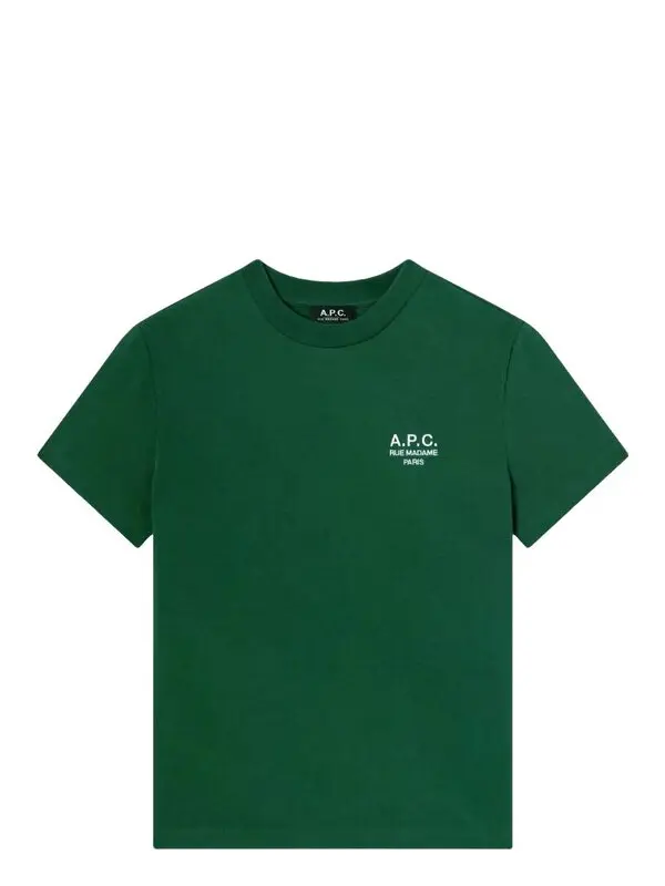 A.p.c. Rue Madame Embroidered T-shirt - Green