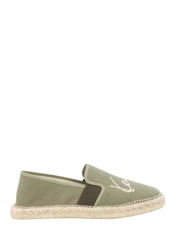 Kenzo Logo-embroidered Canvas Espadrilles - Green