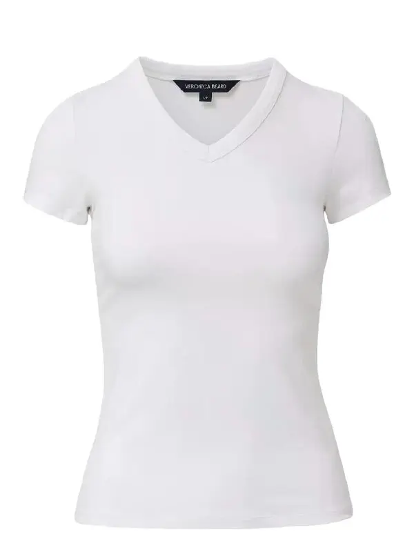Veronica Beard Devin V-neck T-shirt - White