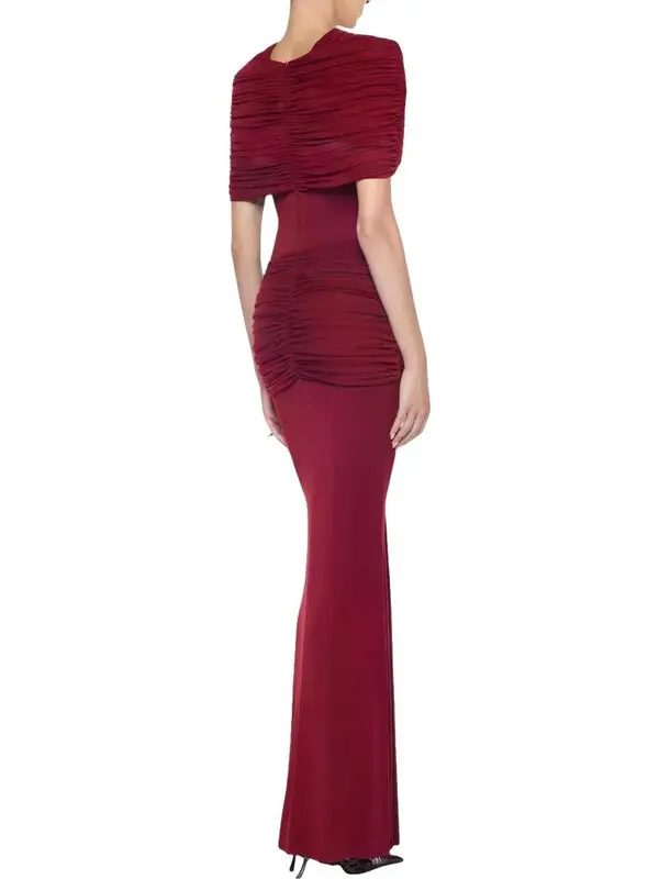 CHATS BY C.DAM Virginia Draped Maxi Dress - Red