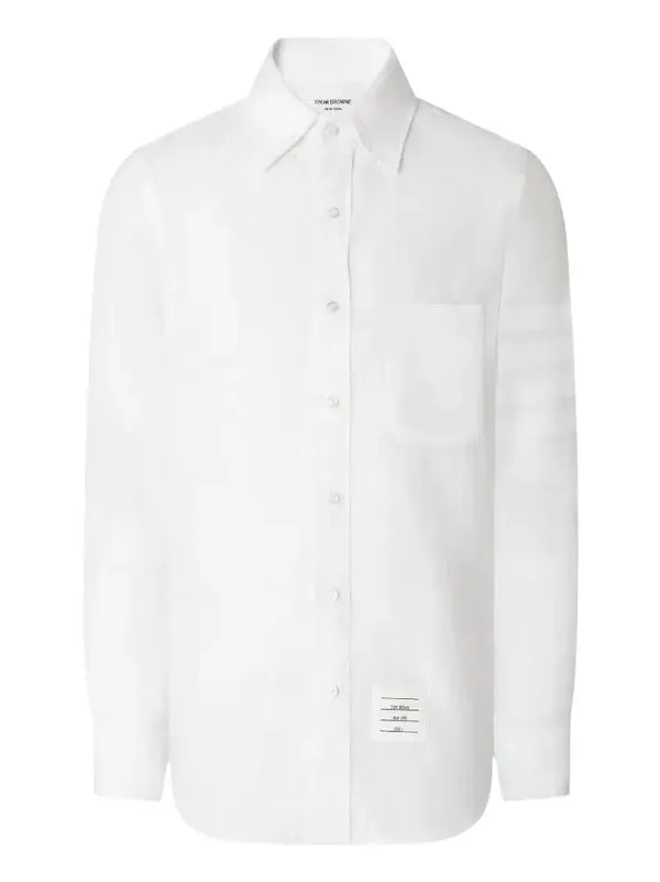 Thom Browne Linen 4-bar Shirt - White
