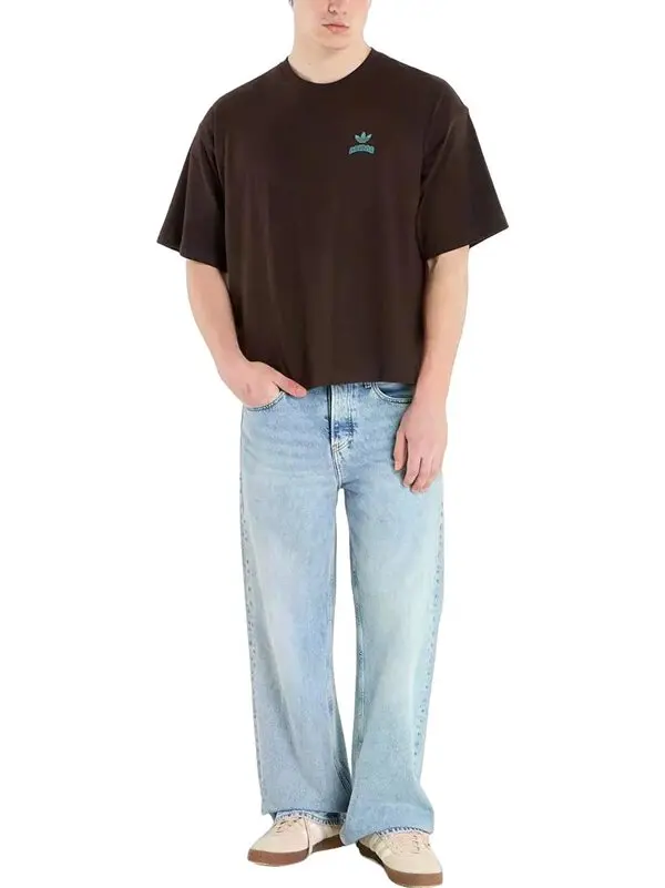 Adidas Pixelated-graphic T-shirt - Brown