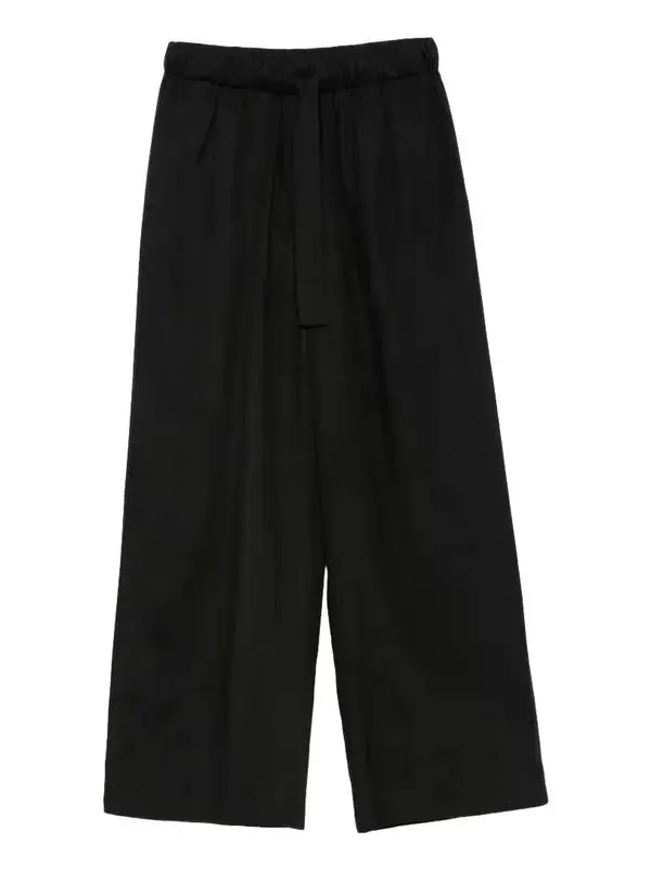 TOTEME Straight-leg Trousers With Elasticated Waistband - Black