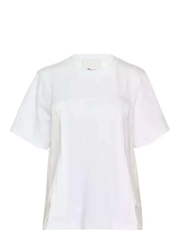 3.1 Phillip Lim Lace-trim T-shirt - White