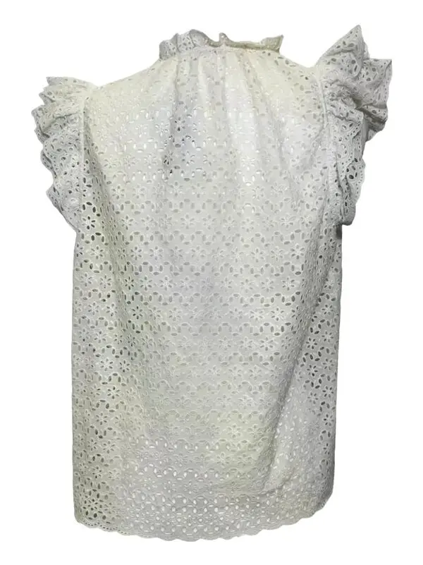 Ulla Johnson Grace Embroidered Top - White
