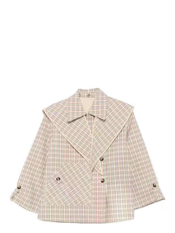 DAMSON MADDER Reversible Checked Double-breasted Jacket - Neutrals