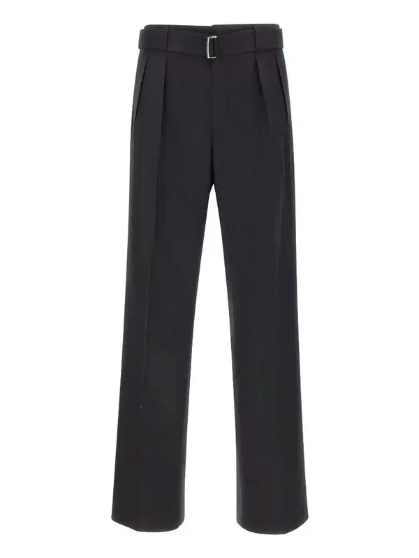 Tagliatore Belted Pleated Trousers - Black