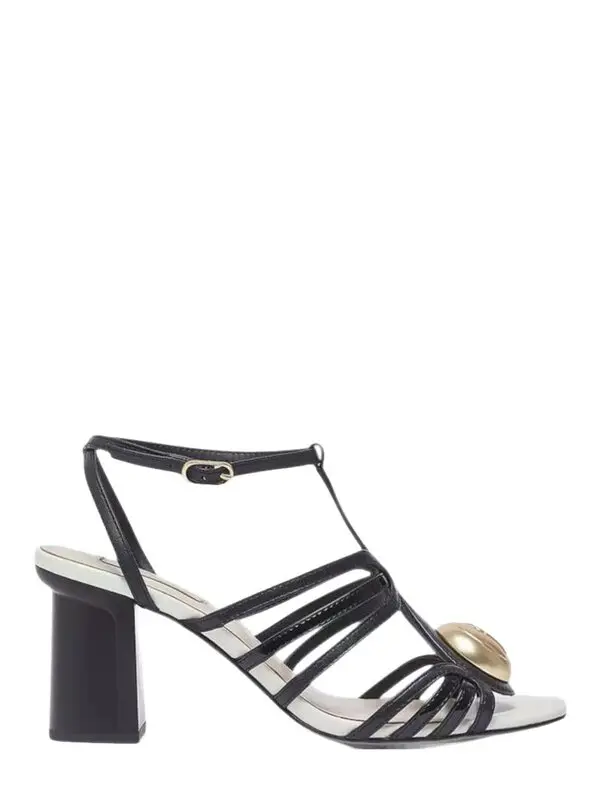 Liu Jo Logo Plaque Caged Sandals - Black
