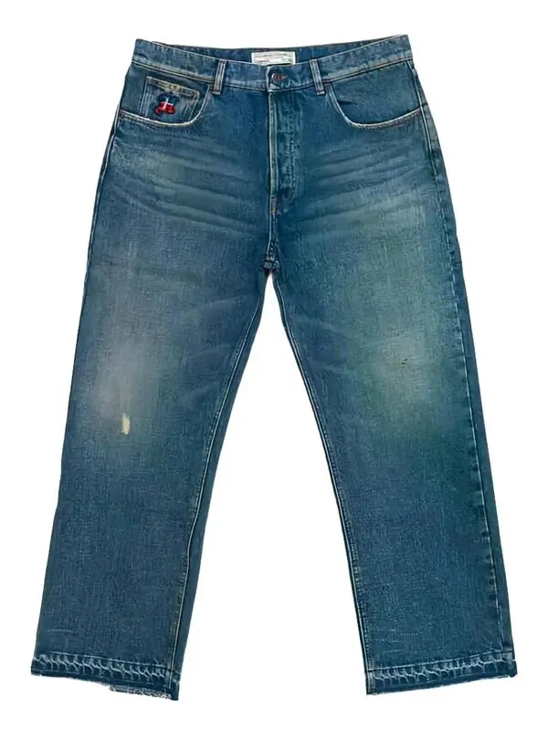 HTC LOS ANGELES Embroidered Logo Jeans - Blue