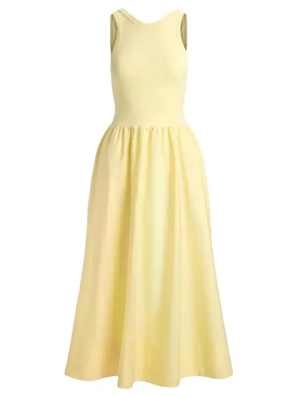 Polo Ralph Lauren Sleeveless Shirred A-line Dress - Yellow