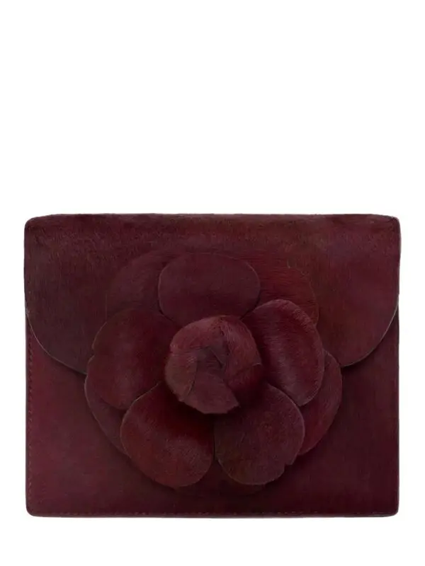 Oscar De La Renta Mini Tro Floral-appliqué Clutch Bag - Red