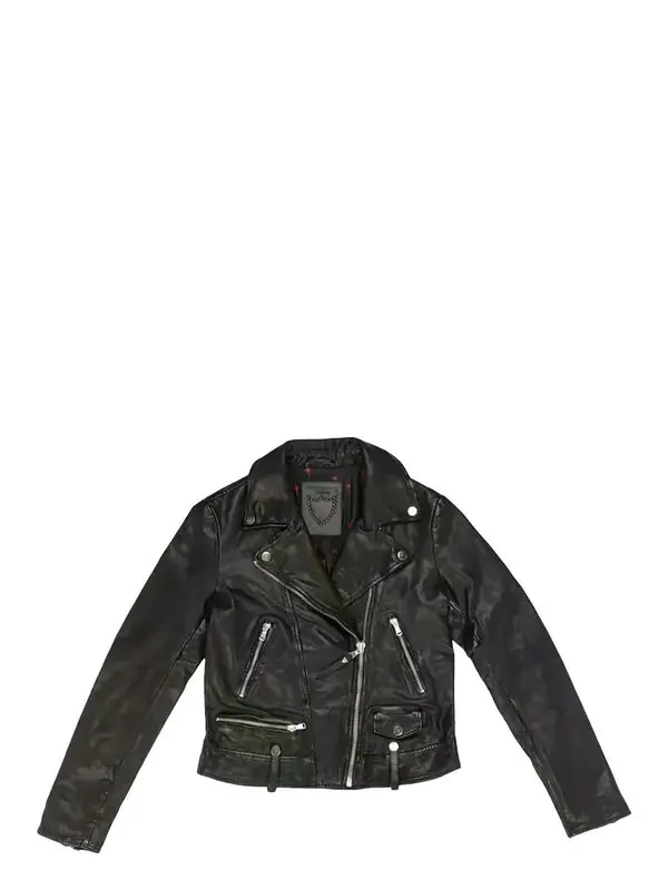 HTC LOS ANGELES Santa Ana Stud-embellished Leather Jacket - Black