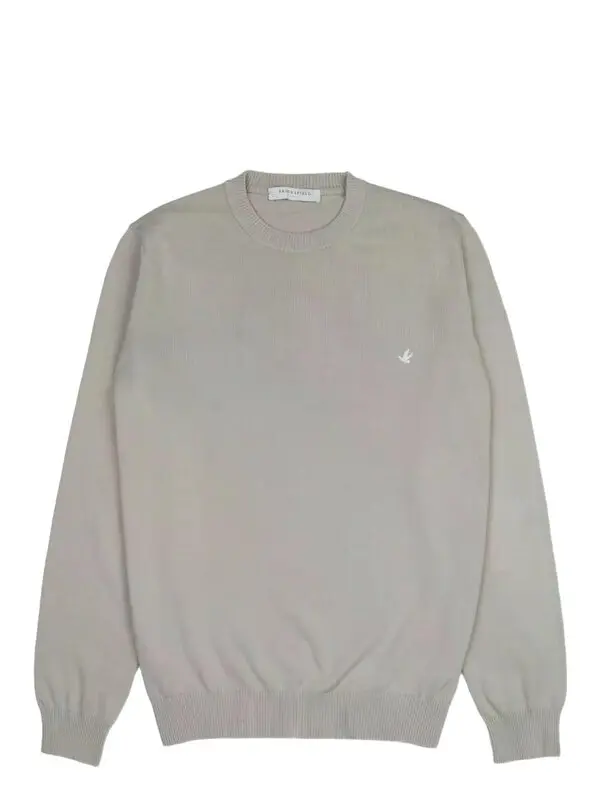 BROOKSFIELD Embroidered Crew Neck Sweater - Green
