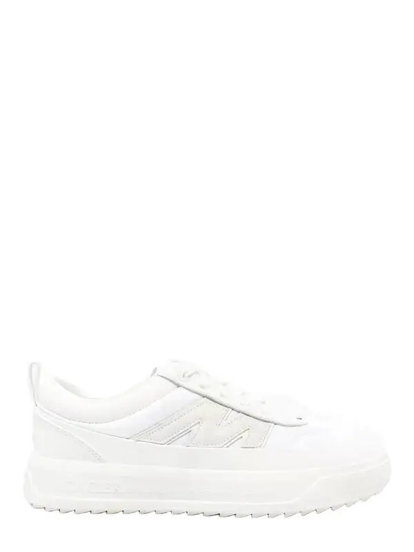 Moncler Paneled Ridged Sole Sneakers - White