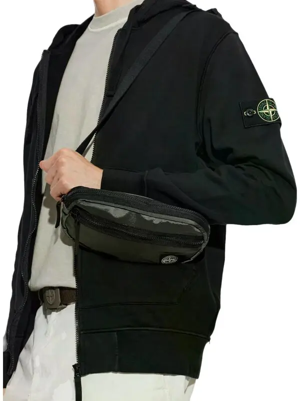 Stone Island Logo Patch Belt Bag - Green