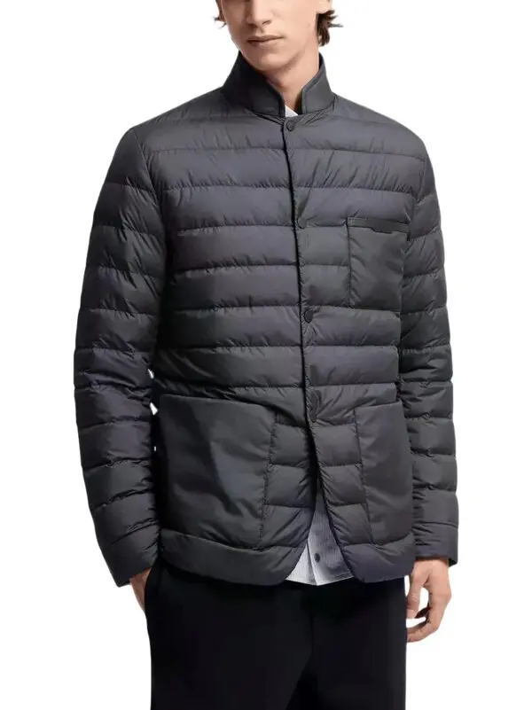 Moncler Kenai Down Jacket With High Neck - Blue