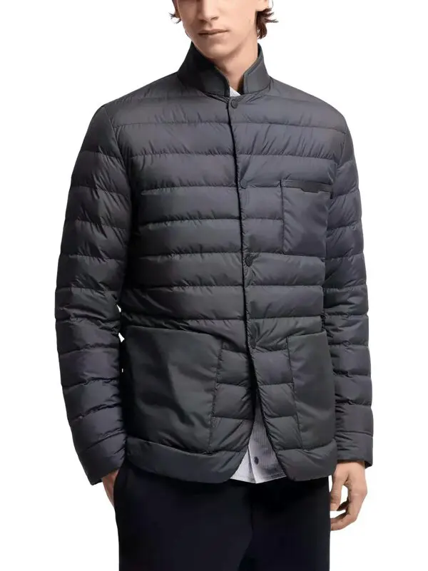 Moncler Kenai Down Jacket With High Neck - Blue