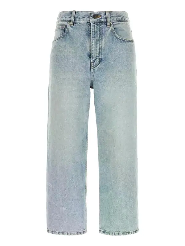 Balenciaga Jackie Capri Distressed Faded-effect Jeans - Blue