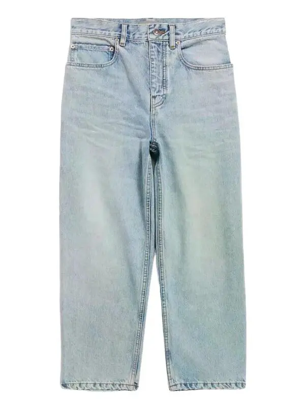 Balenciaga Jackie Capri Distressed Faded-effect Jeans - Blue