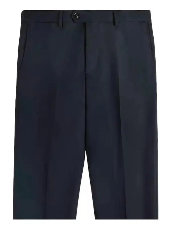 FAY Slim-fit Virgin Wool Trousers - Blue