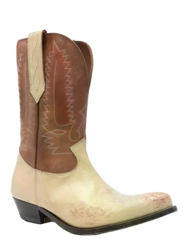 GOLDEN GOOSE Wish Star Embroidered Boots - Neutrals