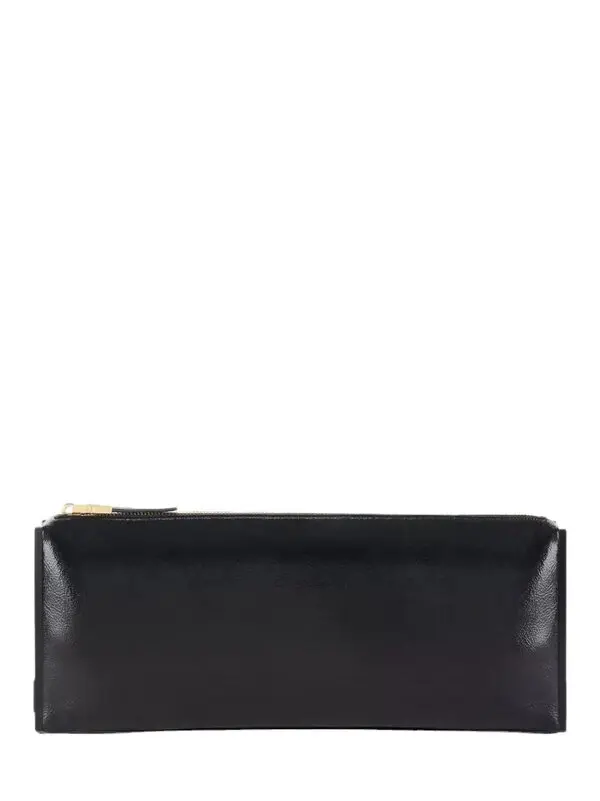 Elisabetta Franchi Patent Effect Clutch Bag - Black