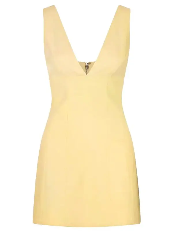 Alice + Olivia Mandy Paneled Mini Dress - Yellow