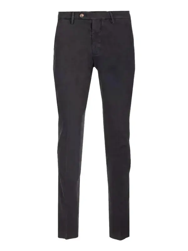 AL DUCA D’AOSTA 1902 Slim-fit Cotton Trousers - Black