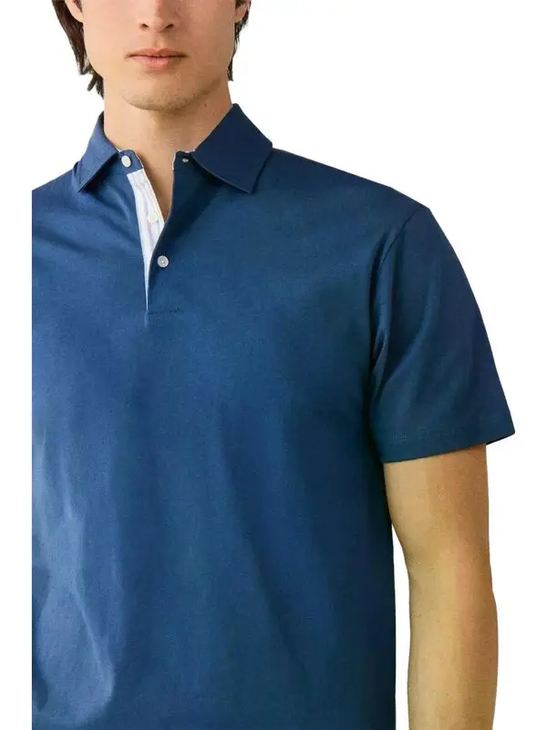 HACKETT LONDON Cotton Polo Shirt - Blue