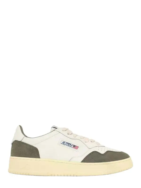 AUTRY Medalist Calf Suede-panelled Sneakers - Neutrals