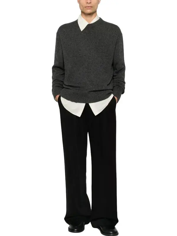 DIANA STUDIO Ribbed-trim Crew-neck Sweater - Grey