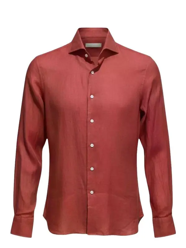 100HANDS Long-sleeve Buttoned Shirt - Red