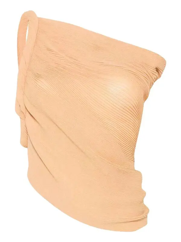 Alberta Ferretti One-shoulder Draped Top - Neutrals