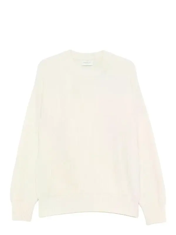 DIANA STUDIO Ribbed Knit Crew Neck Long Sleeve Sweater - Neutrals