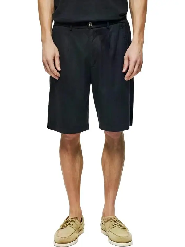 Chinese Laundry Belt-loops Bermuda Shorts - Black